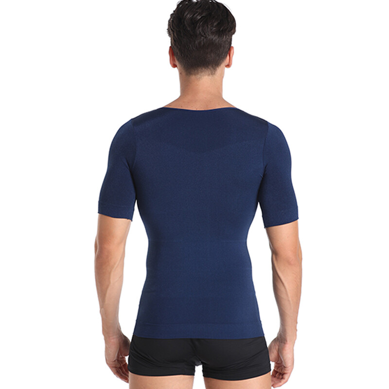 Body Shaper T Shirt Men Slimming Abdomen Compression Shirt Top Posture ...