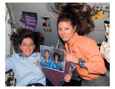 NASA Astronaut Barbara Morgan and Tracy Caldwell - 8x10 Photo On 8.5" x ...