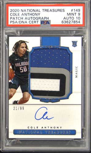 2020 National Treasures Cole Anthony RPA Autograph Rookie RC 21/99 PSA ...