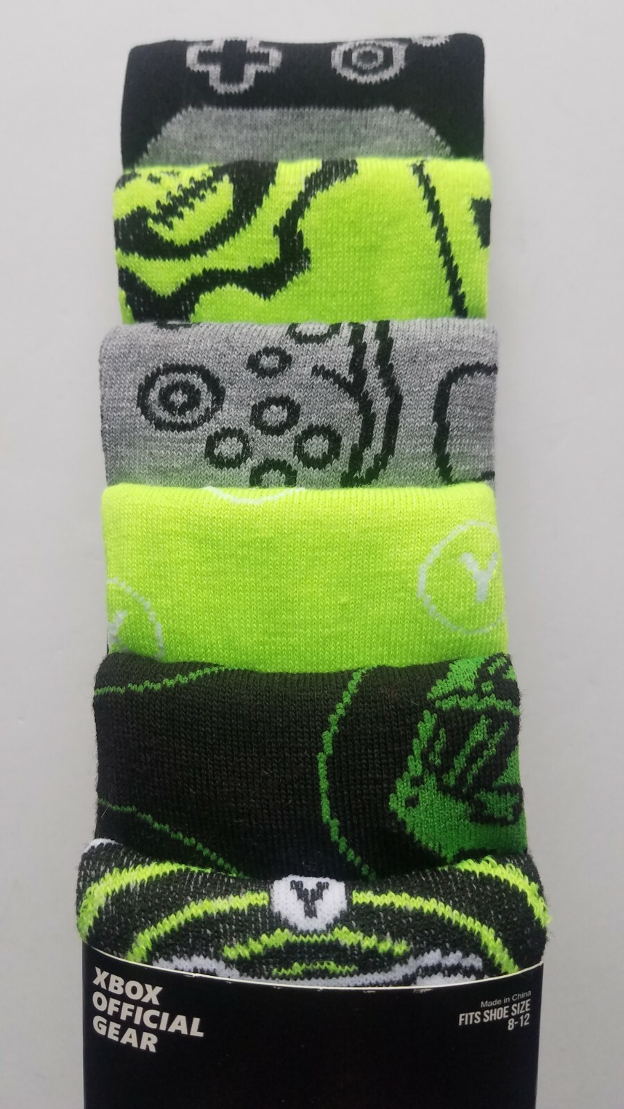 Microsoft Xbox 2 Packs-11 Pairs Casual Crew Socks Bioworld Shoe Size 8 ...