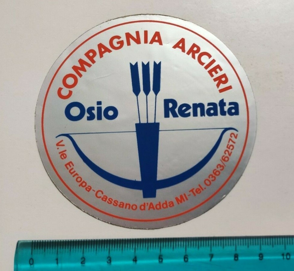 Autocollant Compagnie Archers Osio Renata Cassano D'Adda Années 80 Original | eBay