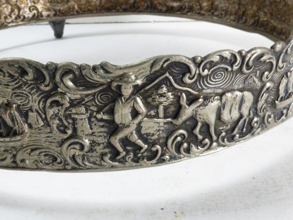 VTG Holland Ware W.M. MTS. MWC Co. Silver E.P. on Copper Bowl Holder ...