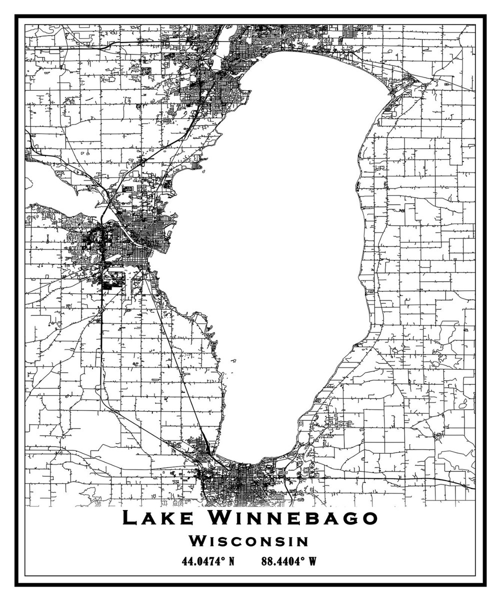 Map Of Lake Winnebago Wi