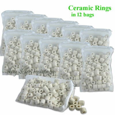 12 lbs Large Bio Ceramic Rings in 12 Bags for Aquarium Pond Reef ...