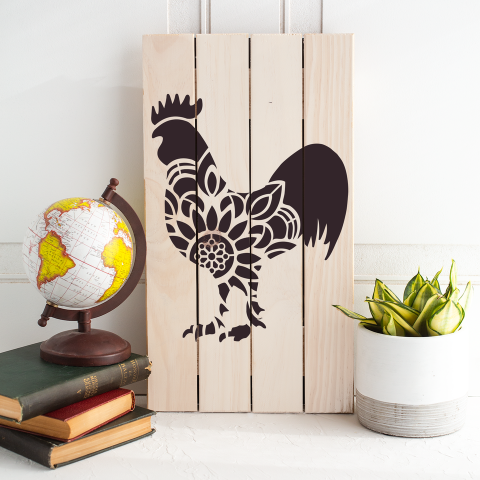 Mandala Rooster Stencil - Reusable Mylar Stencils for Painting | eBay
