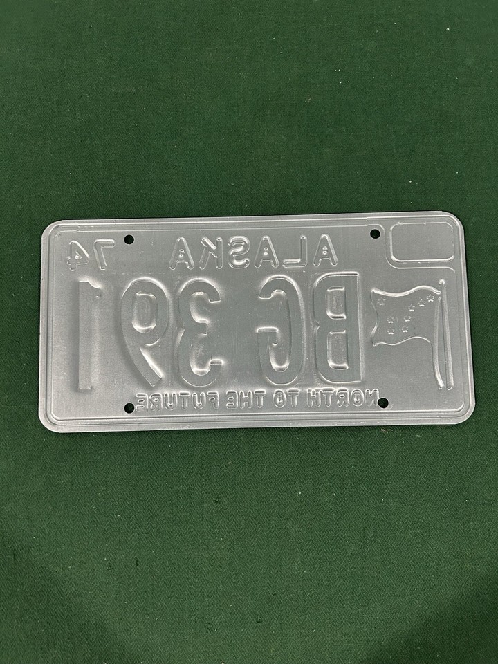 1974 Alaska North To The Future License Plate. BG 391 Mint Never ...
