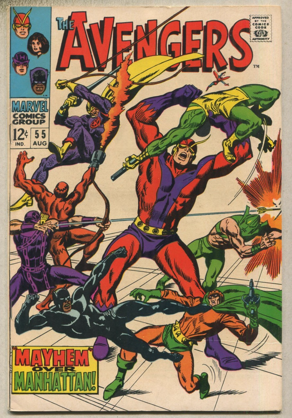 The Avengers: #55 VF 1st Ultron 'Mayhem Over Manhattan Marvel SA | eBay