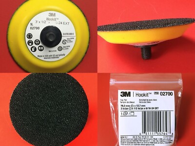 3M 02700, Hookit Disc Pad 76.2 mm x 1/2" - 5/16" x 24 Thread Air Sander ...
