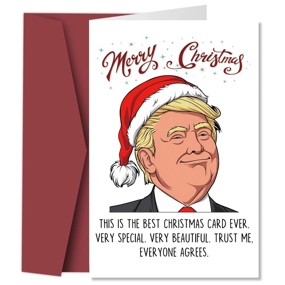 Trump Christmas Card Donald Funny President Merry Card Best Christmas ...