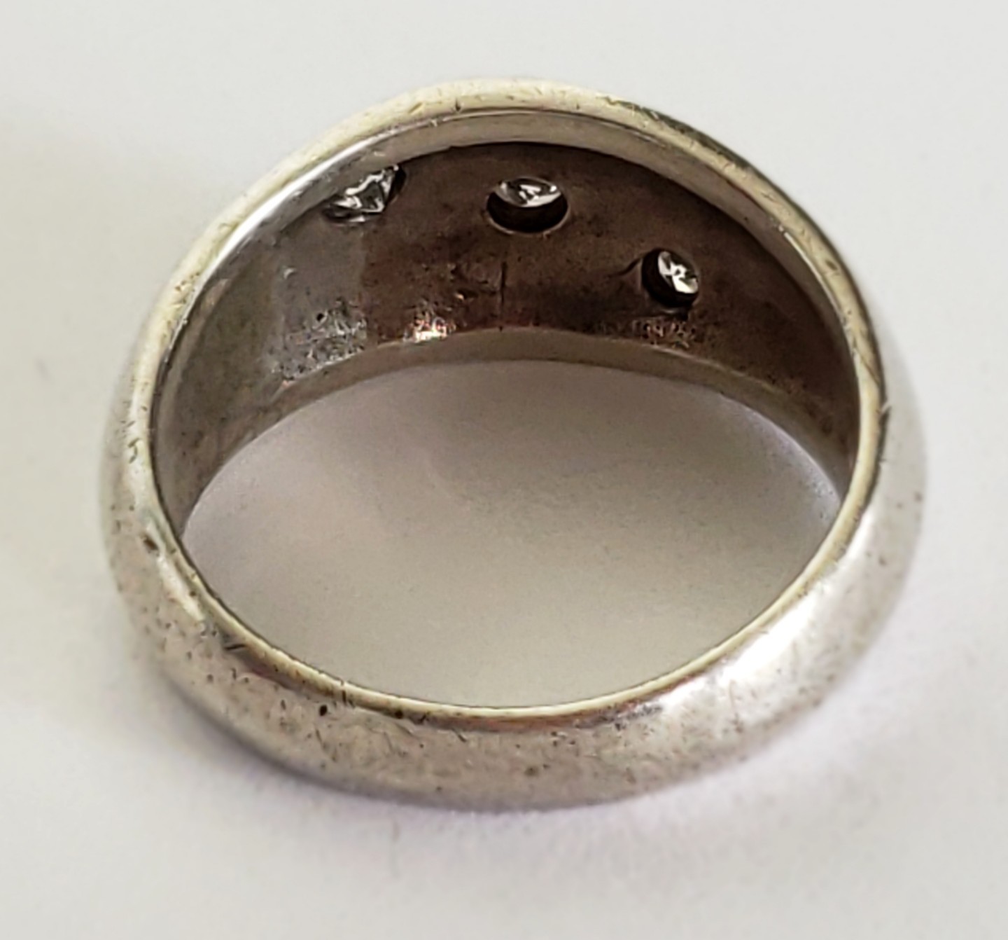 Mormon Ring RM CTR Sterling Silver 925 Ladies Clear Stone Band Sz 6.5 ...