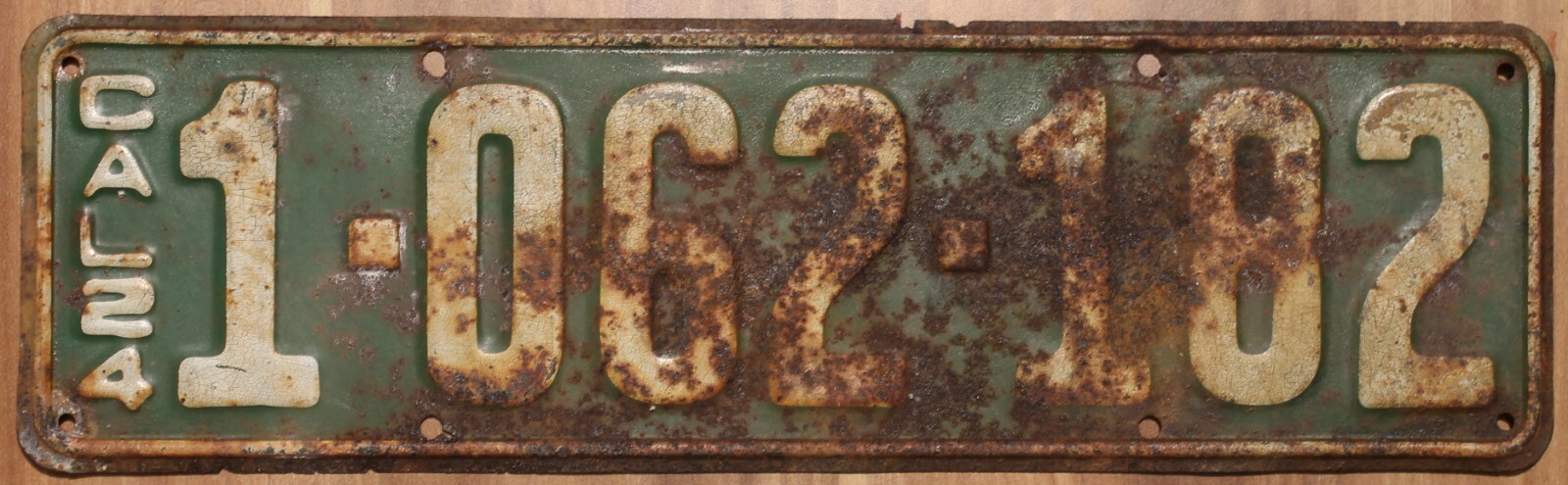ORIGINAL VINTAGE USA LICENSE PLATE 1924 CALIFORNIA PASSENGER LONG SIZE ...