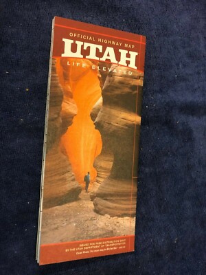UTAH Official State Highway Road Map Salt Lake City Life elevated 2011 ...