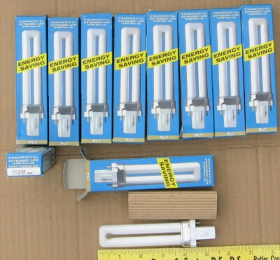 Lot of 10 Commercial 7W PL 2Pin Single U-Shaped G23 Plugin 4100K Cool ...