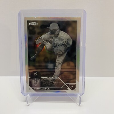 2023 Topps Chrome Gerrit Cole Negative Refractor #213 New York Yankees ...