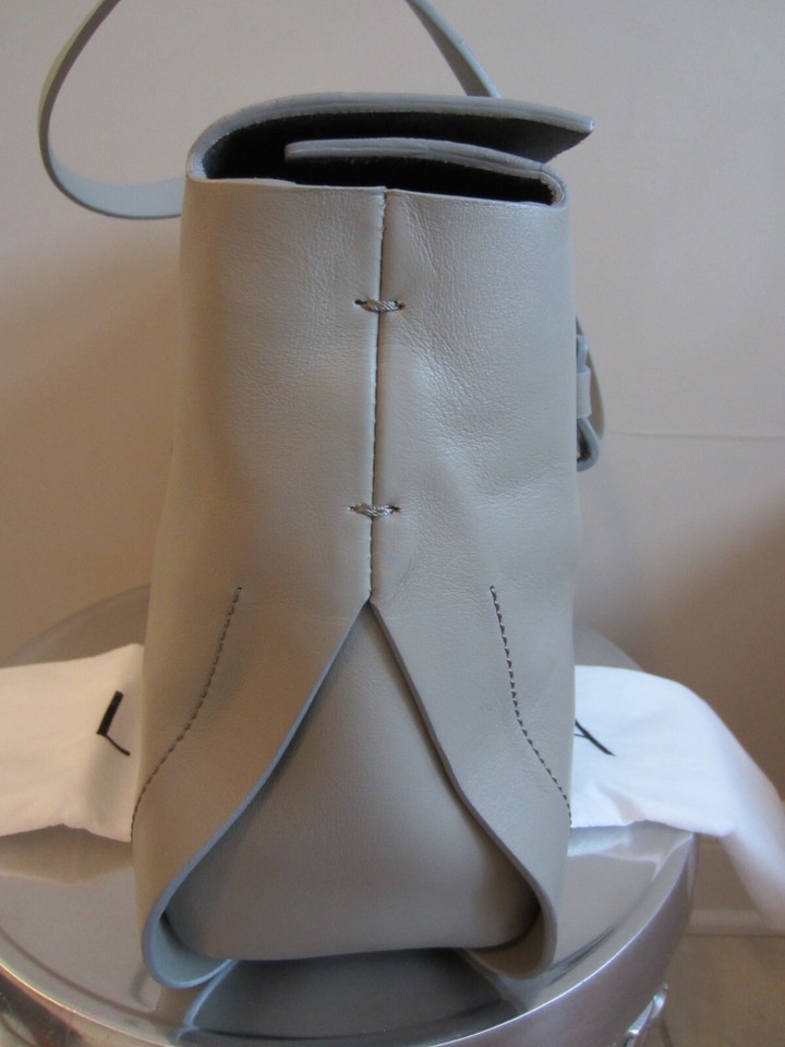 NWT Gray Lia Numa Bahia Casmoscina Daino Italian Leather Bag Tote | eBay