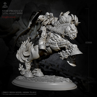 60mm Fantasy Knight On Horse Resin Model Kits Unpainted Unassembled ...