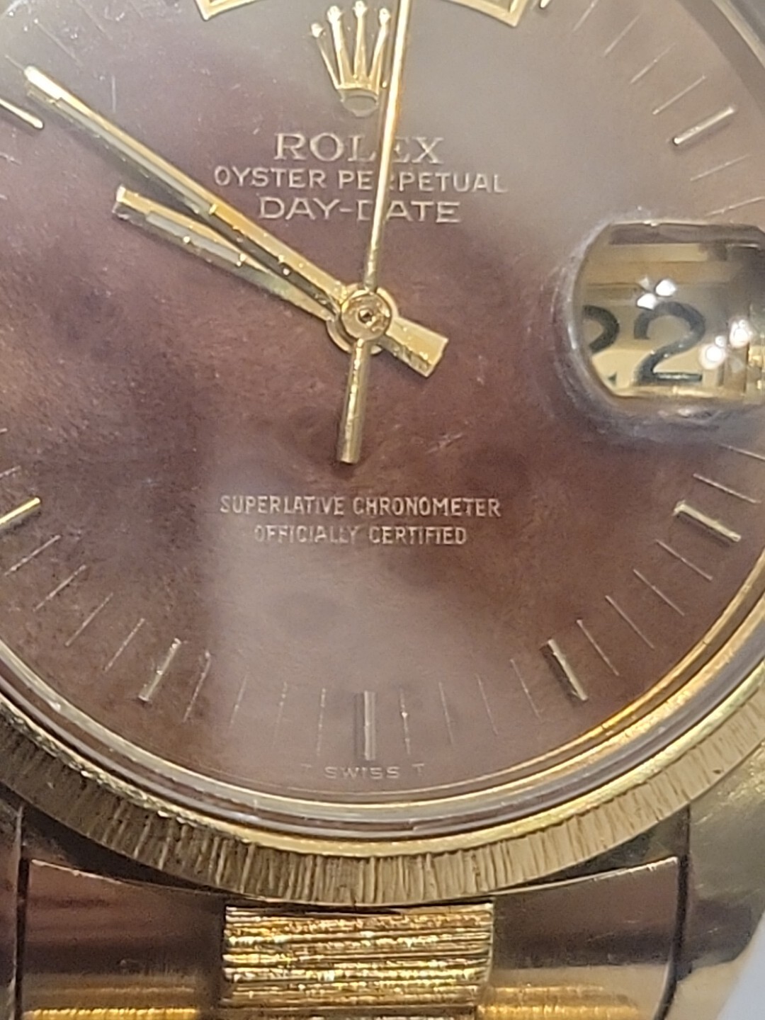 ROLEX PRESIDENT 18078 BIRCH BURLWOOD DIAL VINTAGE FACTORY ORIGINAL ...