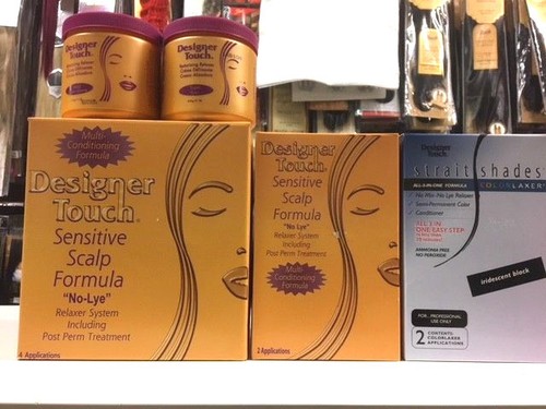 Designer Touch Sensitive Scalp No Lye Relaxer kit-Jar, Black / 2 App./4 ...