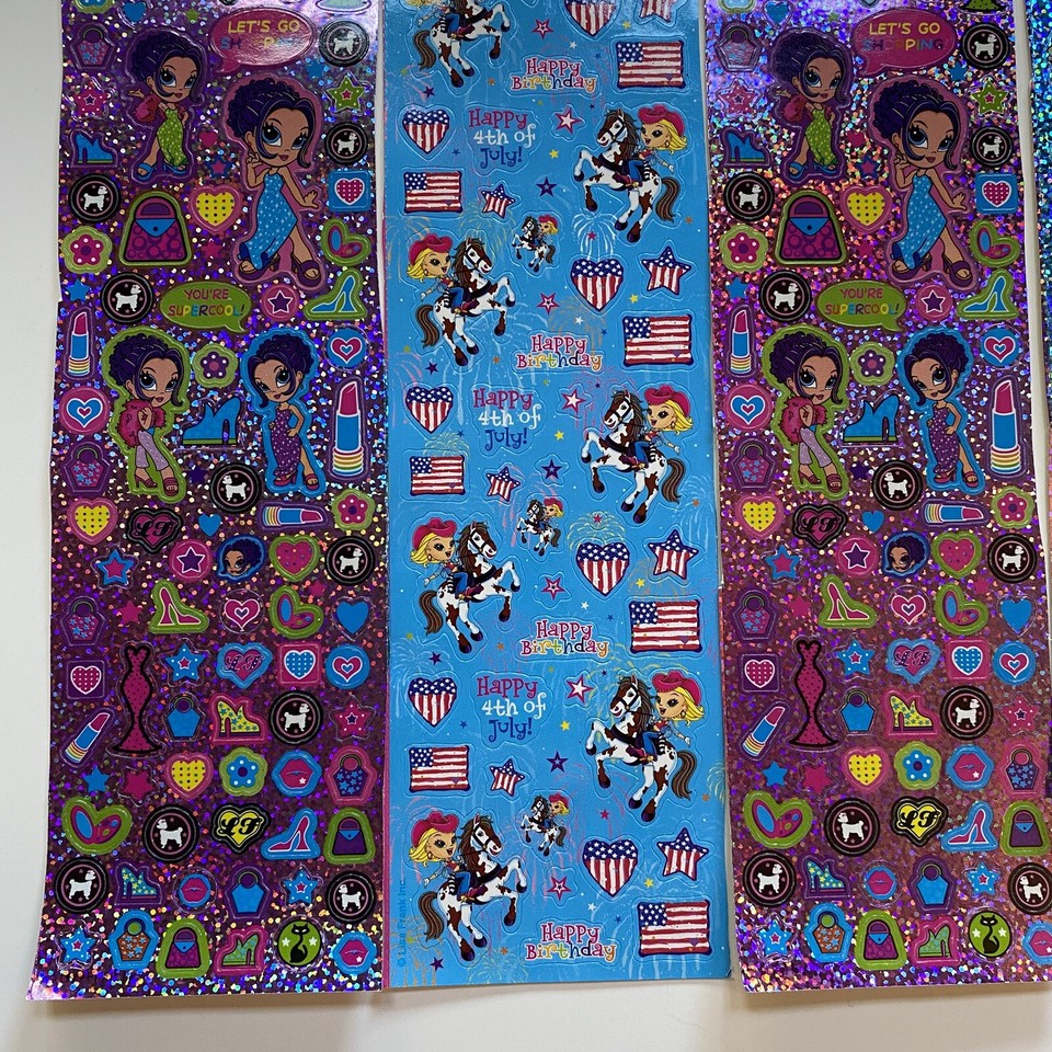 Lisa Frank Sticker Lot Horses American Forth Of July Glitter | eBay UK