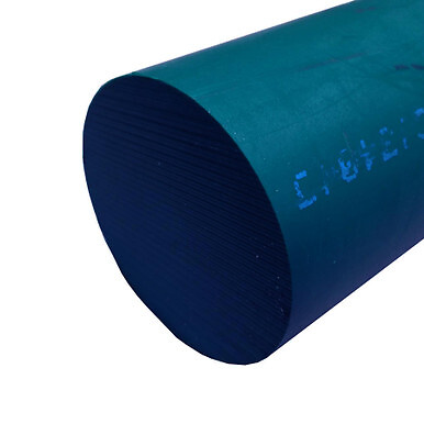 3.000 (3 inch) x 12 inches, Acetal Round Rod, Blue, Metal Detectable ...