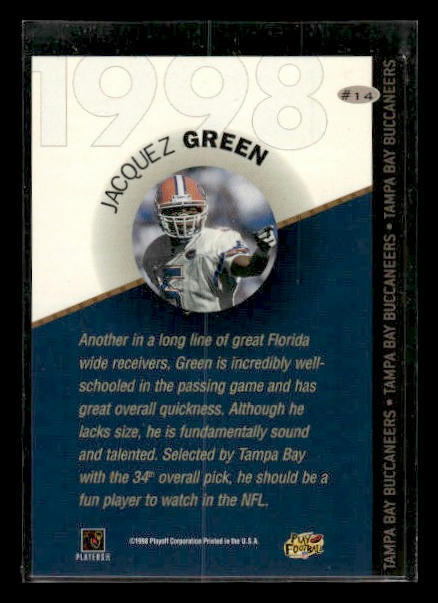 1998 Playoff Prestige #14 Jacquez Green 1998 Draft Picks Bronze ...