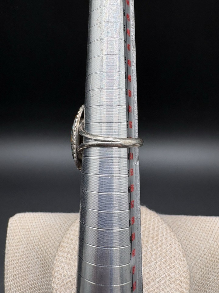 Vintage Sterling Silver Turquoise Ring Size 6.5 Southwestern Navajo ...