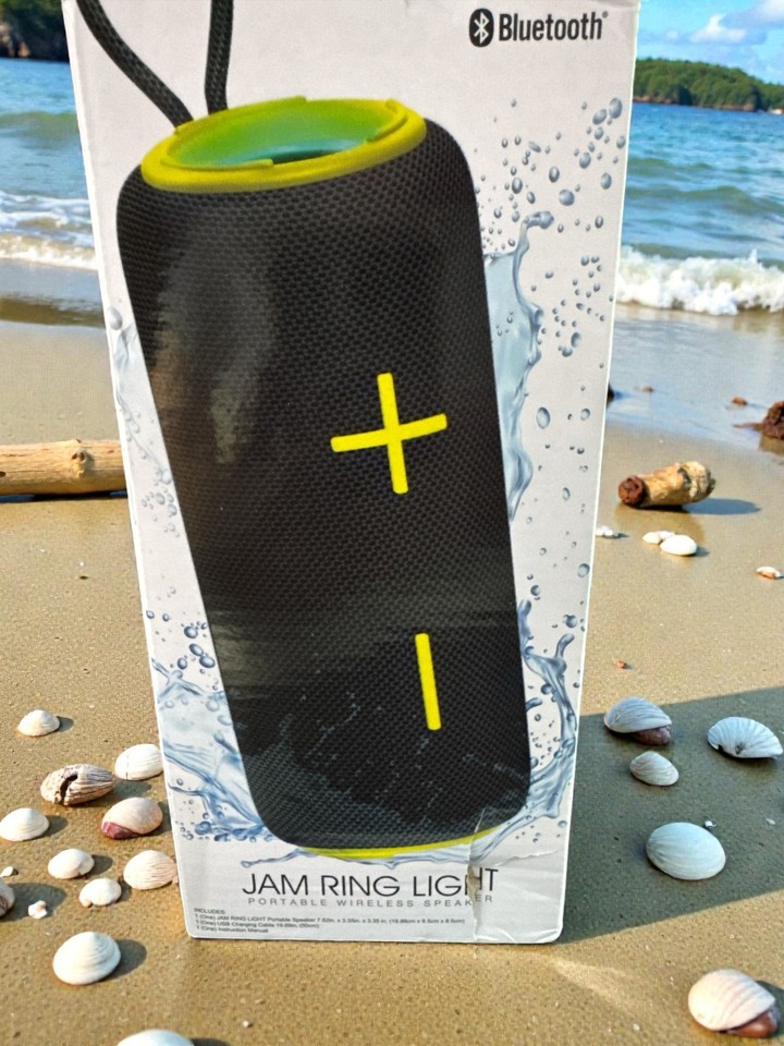 2Boom Jam Ring Light’ Bluetooth Wireless Speaker Blue Brand New Sealed ...