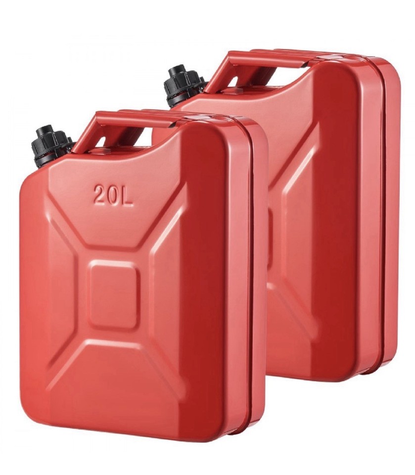 Steel Gas Can/5 Gal/20 Liter/RED/2 Pcs/new In Box/With Spout | eBay