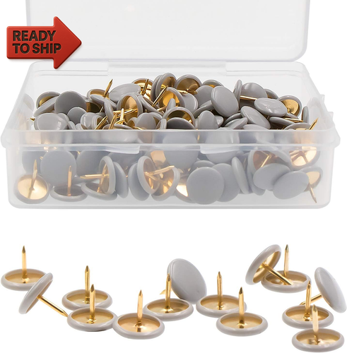 200 PCS Thumb Tacks Gray Plastic round Head Thumbtacks 711181391893| eBay