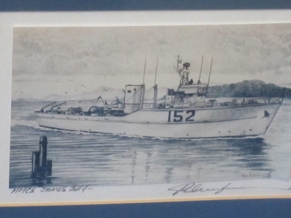 HMCS 152 James Bay (Canadian Minesweeper) from the work of Pierre De ...