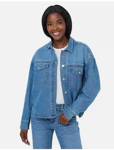 Edited by Remi Bader Denim Shirt Authentic Light Wash Blue Women's Sz ...
