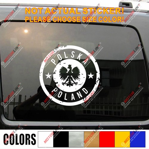 Poland Decal Sticker Polish Eagle Herb Polski Pride Vinyl stamped pick ...