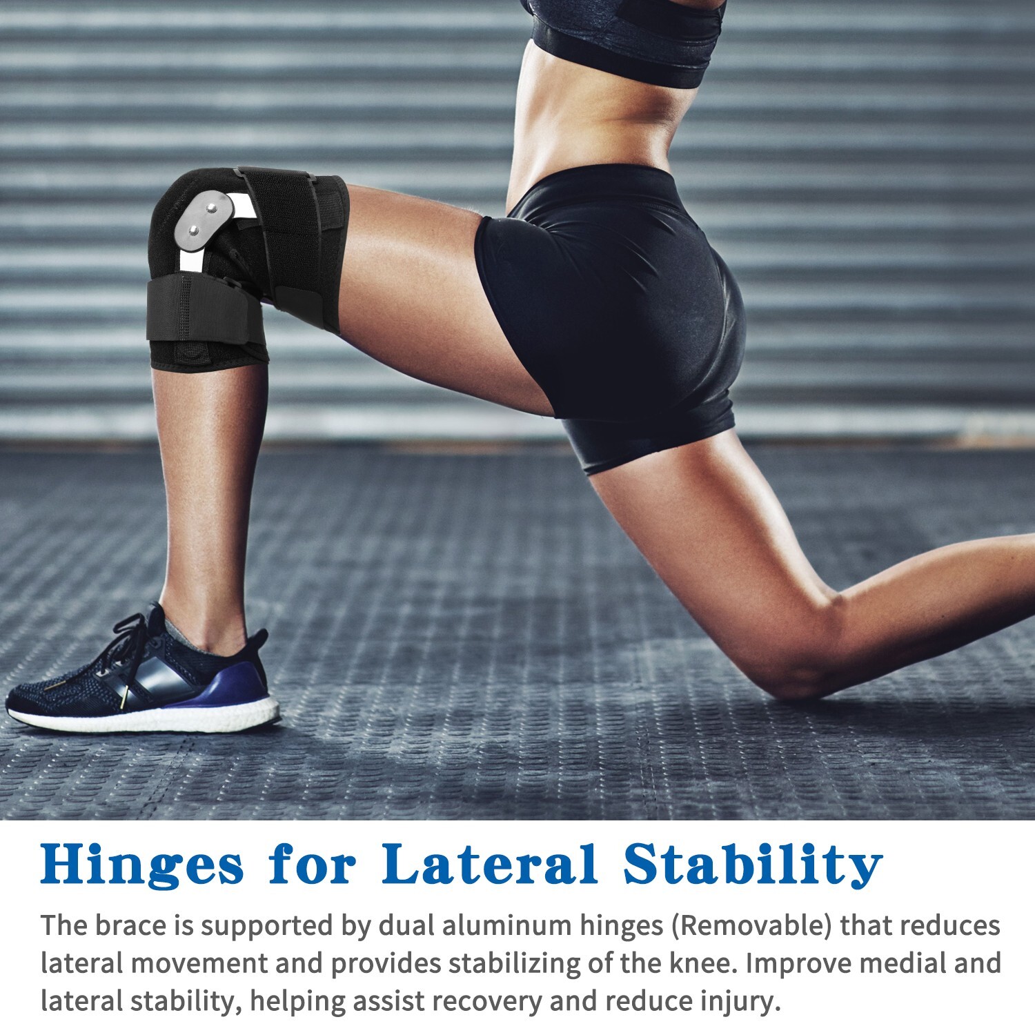 Knee Brace Hinged Compression Sleeve Joint Support Open Patella ...