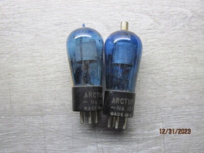 2 VINTAGE ARCTURUS BLUE VACUUM TUBES 127, 124 | eBay