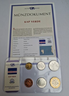 1 Escudo - 100 Escudos 1994 Excellent Condition Coins Set Cape Verde | eBay