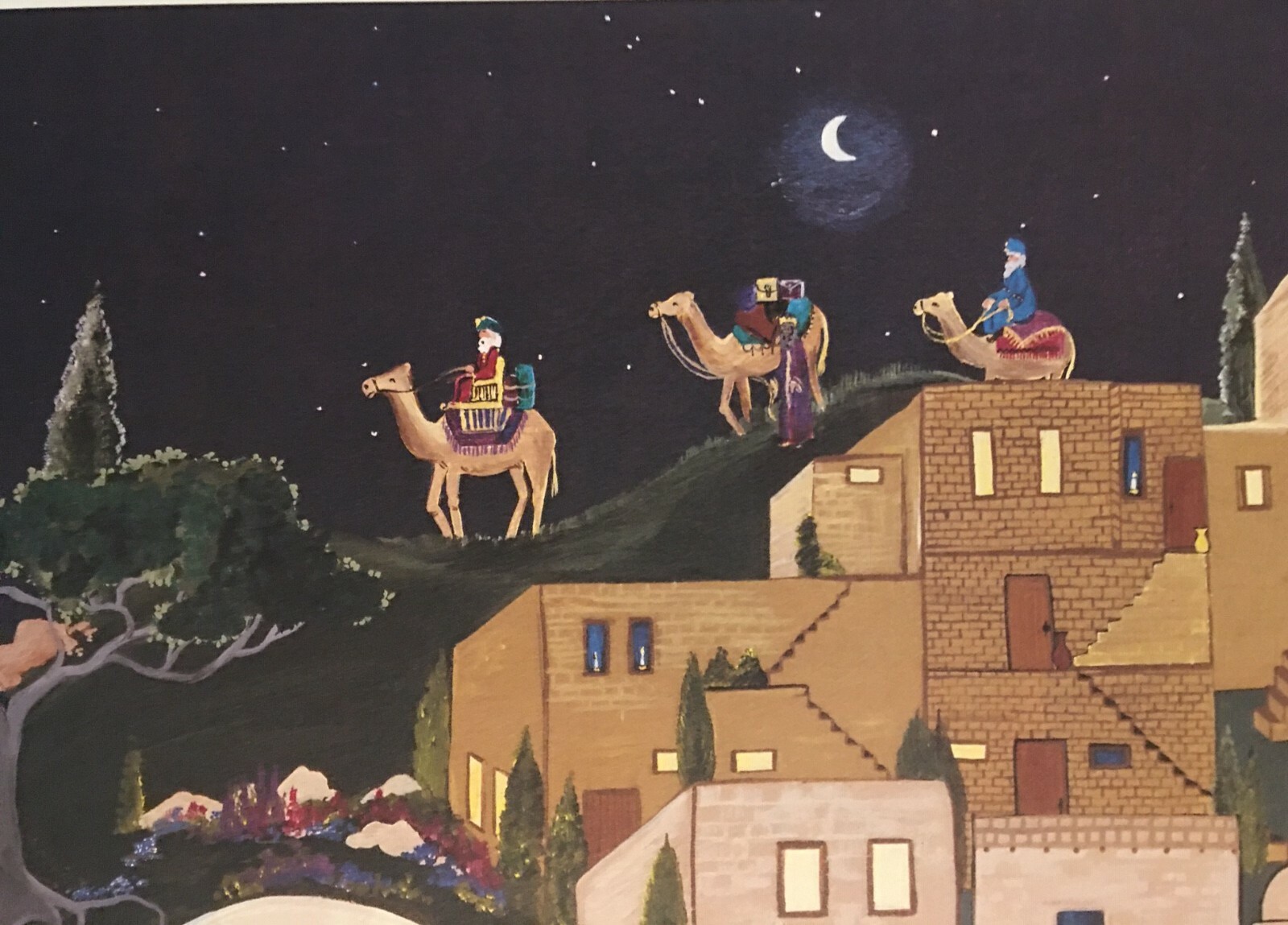 OH LITTLE TOWN OF BETHLEHEM by Deneille Moes Folk Art Signed Ltd Ed ...