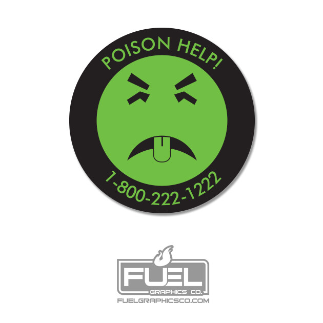 Mr. Yuk Premium Vinyl Decal with Poison Control Number - 1.5" Round ...