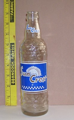 VINTAGE SUNCREST DURAGLASS POP BOTTLE HEAVY GLASS 10 OUNCES RARE ...