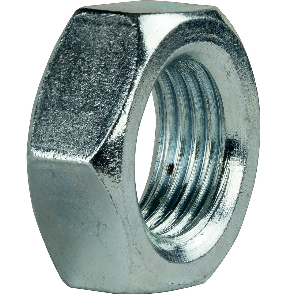 Thin Hex Jam Nuts Grade 2 Steel Electro Zinc Plated Finish All Sizes ...