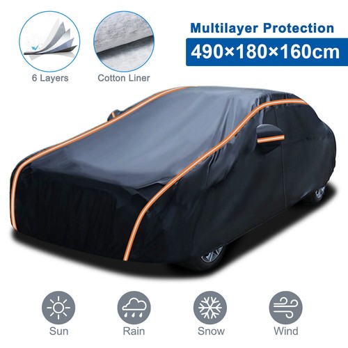420D Oxford Cloth Full Car Cover Waterproof All Weather Protection Rain ...