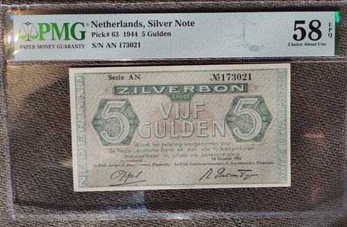 5 gulden 1944 - Netherlands - Silver note - aUNC | eBay