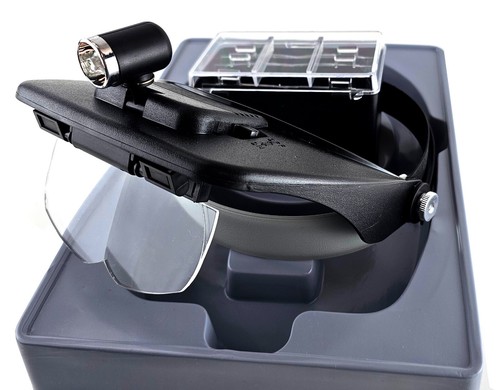 Headband Magnifier LED Light Head Magnifying Glass Visor Jeweler ...