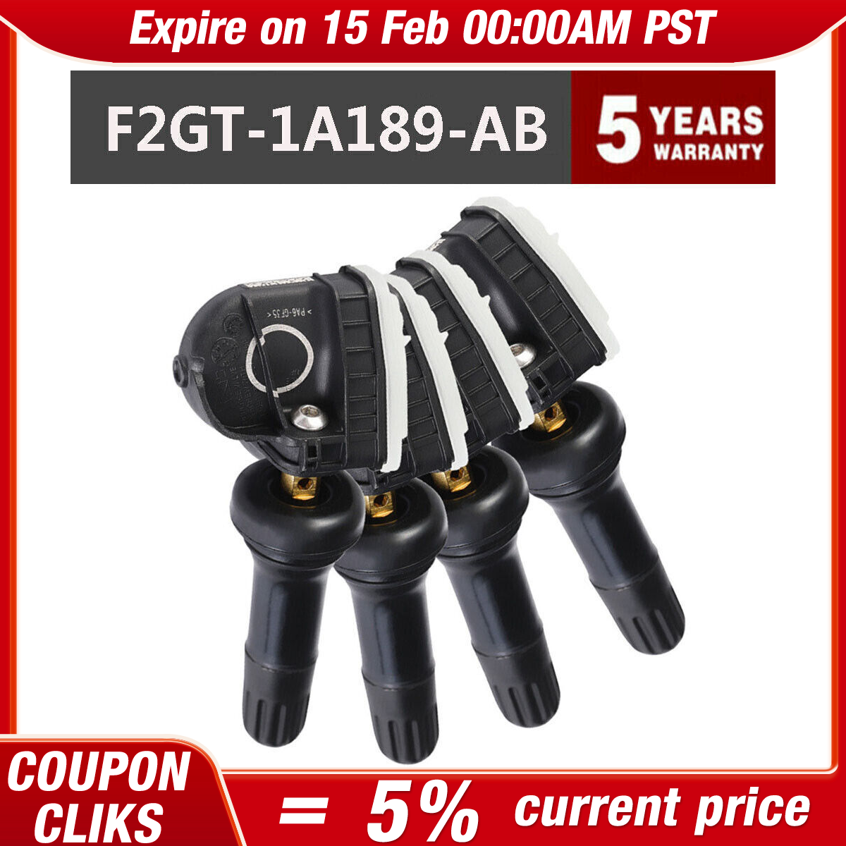 4pcs TPMS F2GZ-1A189-A Tire Pressure Sensors 15-20 for Ford F-150 Edge ...