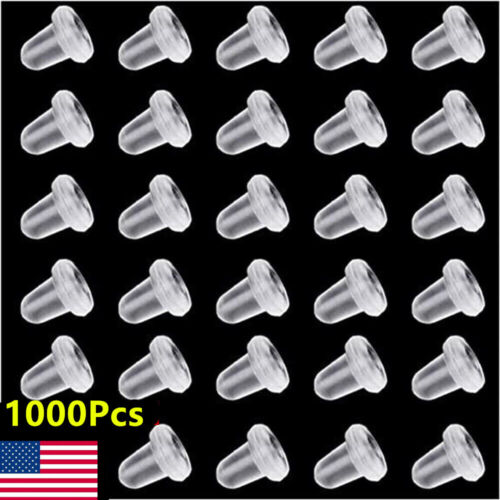 Silicone Rubber Earring Back Soft Plastic Clear Ear Stoppers ...