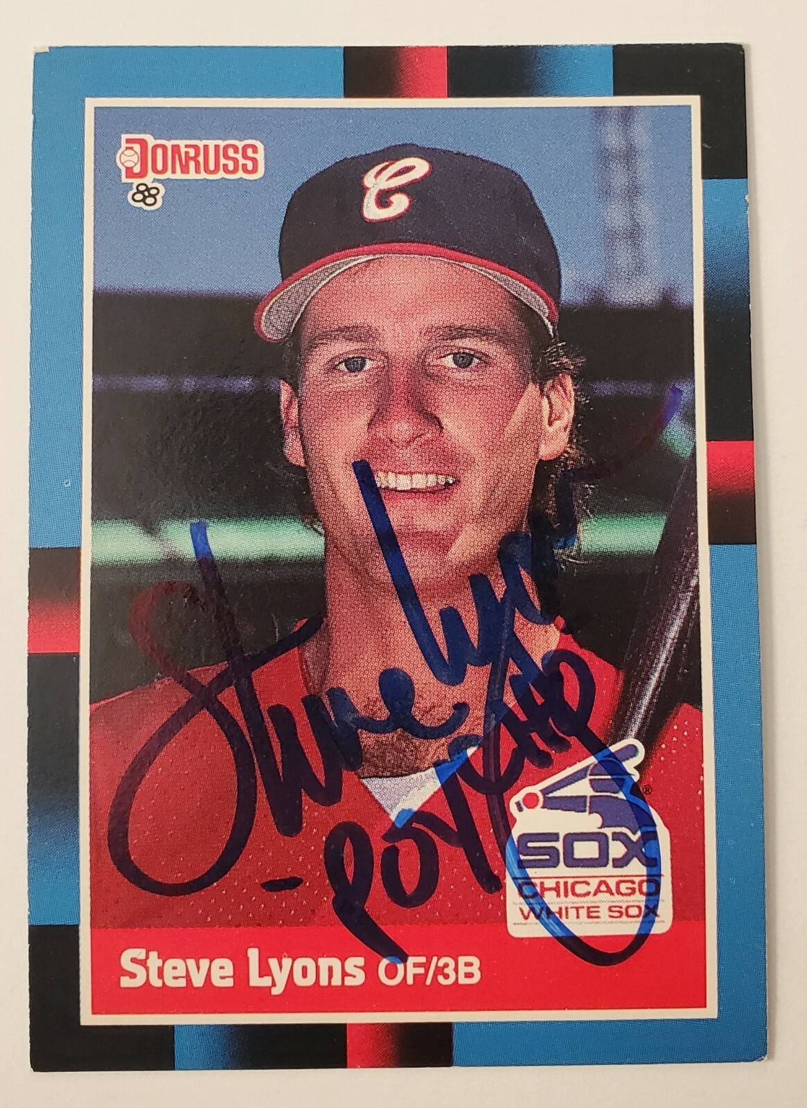 Steve Lyons Signed Donruss #532 1988 Card "Psycho" Chicago White Sox ...