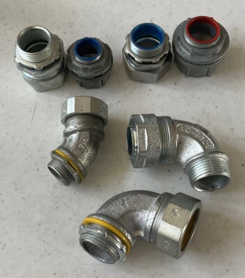 [ Lot Of 7] 4 Conduit Hubs And 3 Conduit Elbows 3/4” And 1” Sizes | eBay