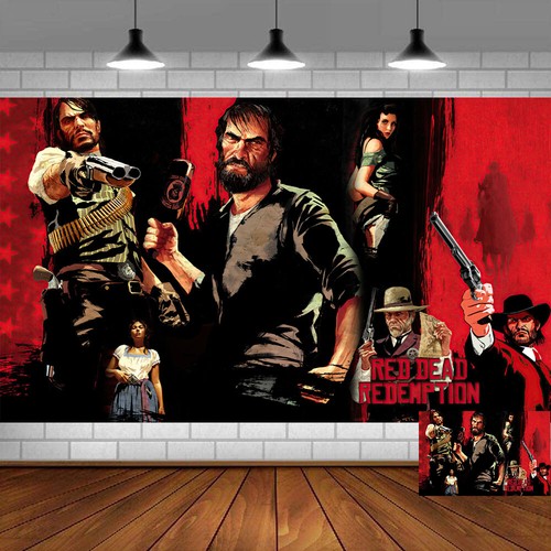 Red Dead Redemption Party Supplies Party Decor Backdrop Banner Poster ...