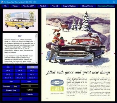Tri-Chevy Ads & Videos CD-ROM 1955 1956 1957 chevrolet | eBay