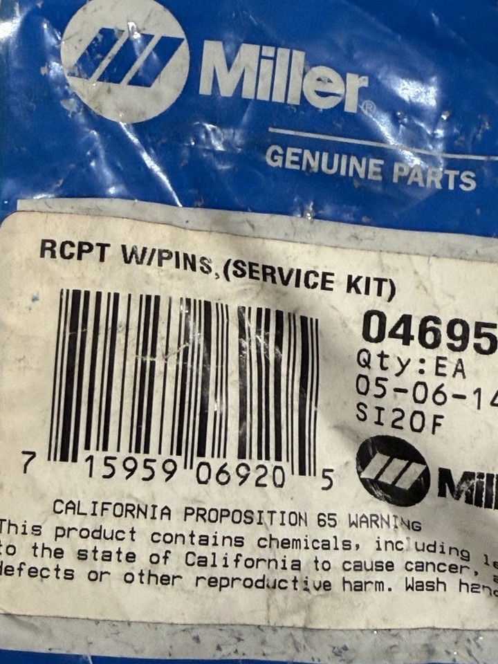 Miller Electric 046958 RCPT w/Pins Service Kit | eBay