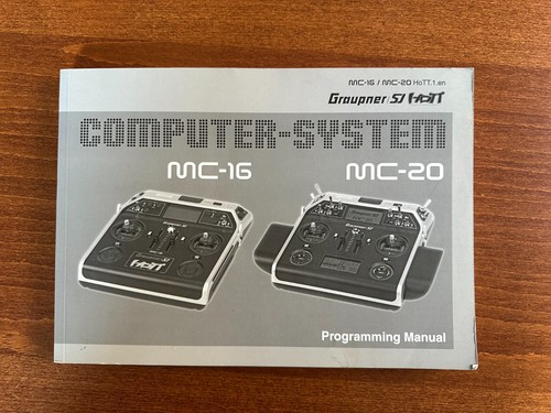 Graupner MC-16 & MC-20 HoTT Programming Manual Programming Manual | eBay